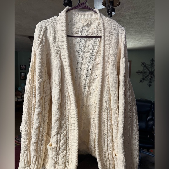 POL | Sweaters | Pol Cream Cable Knit Cardigan | Poshmark